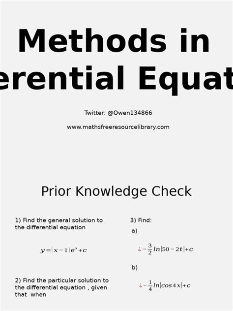 7 Methods In Differential Equations Pdf Equations Integral