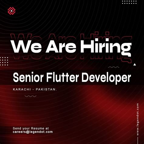 Seniorflutterdeveloper Jobs Flutterdevelopers Flutterjobs Flutter Legendot