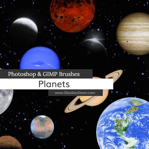 Planets Photoshop And GIMP Brushes By Redheadstock On DeviantArt