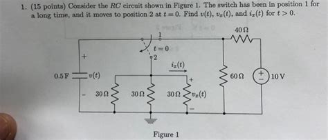 Solved Points Consider The RC Circuit Shown In Chegg Com
