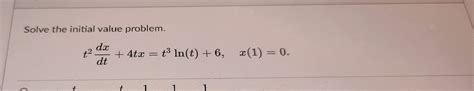 solved solve the initial value