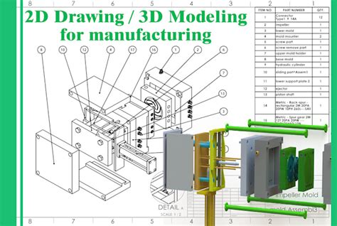 Do 2d Technical Drawings 3d Modeling In Autocad Solidworks For Manufacturing By Dmsl Art Fiverr