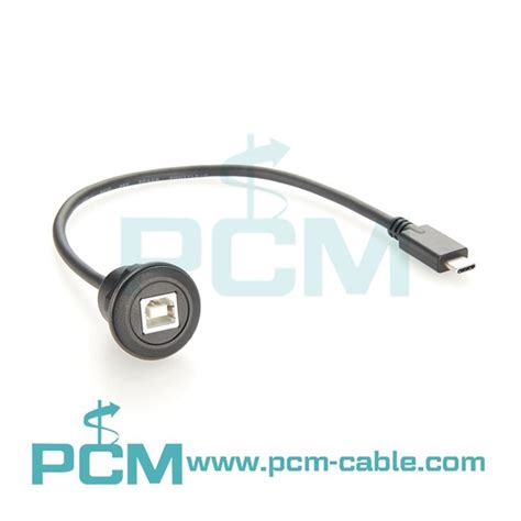 Customized USB Type C Male To USB Type B Female Panel Mount Printer Cable Suppliers