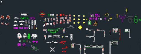 Traffic Signs Car Blocks DWG Block For AutoCAD Designs CAD
