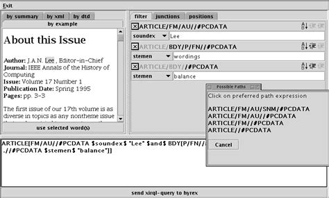 Figure 1 From A User Interface For Xml Document Retrieval Semantic Scholar