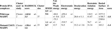 Docking Results From Haddock Haddock Score For Wild Type Complex With Download Scientific