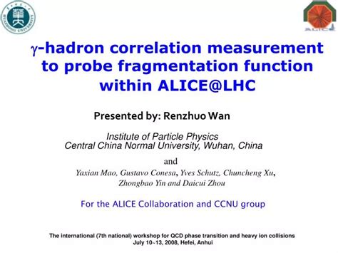 Ppt Hadron Correlation Measurement To Probe Fragmentation Function