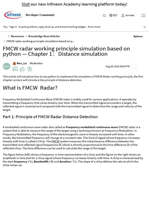 Fmcw Radar Working Principle Simulation Based On Python Pdf