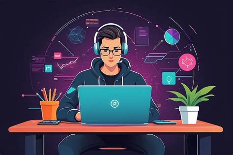 Premium Photo Show A Person Participating In A Virtual Hackathon Or