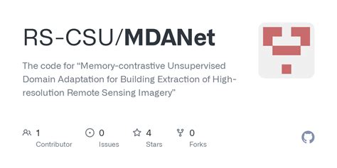 GitHub RS CSU MDANet The Code For Memory Contrastive Unsupervised Domain Adaptation For