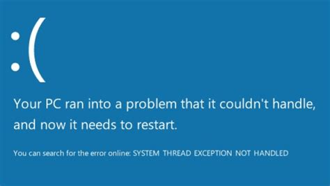 Fixed Systemthreadexceptionnothandled Windows Pc Error Issue