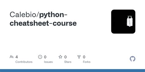 GitHub Calebio Python Cheatsheet Course