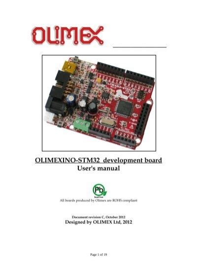olimexino stm32 user manual