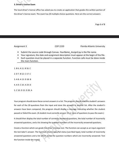 solved driver s license examthe local driver s license