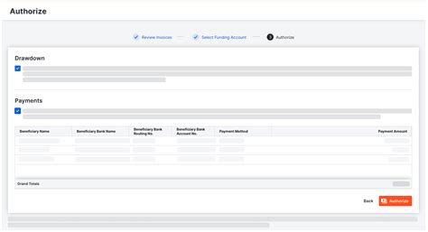 Authorize Disbursements Procore