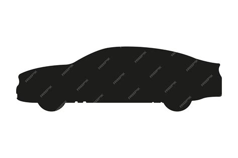 Ilustración De Silueta De Coche De Lujo De Vehículo Simple Vector Premium