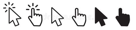 Computer Mouse Click Cursor Arrow Icons Set And Loading Icons Vector Cursors Icons Click Set