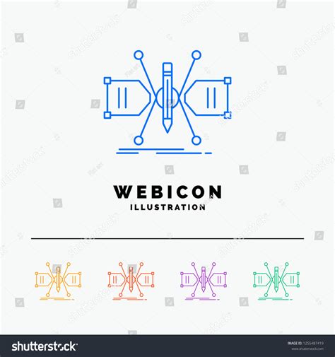 Architect Constructing Grid Sketch Structure 5 Stock Vector Royalty