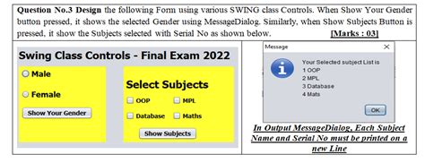 Solved Question No3 Design The Following Form Using Various