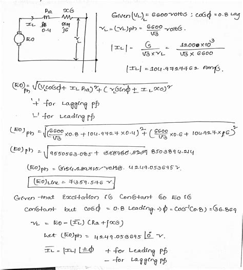 [solved] A 1200 Kva 6600 Volts 3 Phase Y Connected Alternator Has An Course Hero