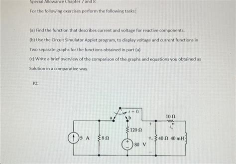 Solved For The Following Exercises Perform The Following Chegg