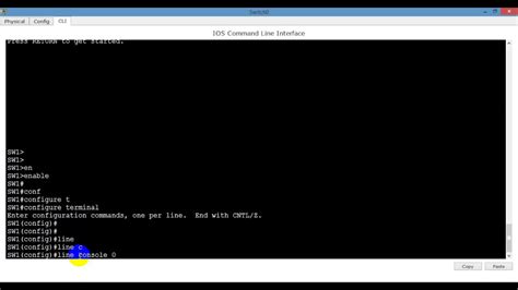 How To Assign Console Password On Cisco Switch Youtube