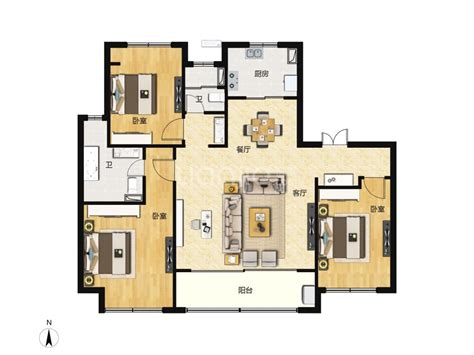 【中建丨吴江城投·笠泽之星苏州中建丨吴江城投·笠泽之星楼盘】零居室户型图4室2厅3卫建面 205m²房型图 苏州贝壳新房
