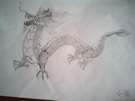中国素描龙画 素描基础画 画素描的 大山谷图库