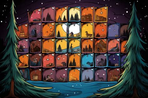 Advent Calendars Generative Ai Stock Illustration Illustration Of