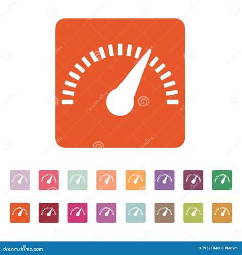 The Tachometer Speedometer And Indicator Icon Stock Vector Illustration Of Mark Phase 79371040