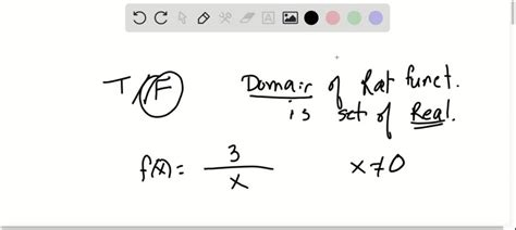 True Or False The Domain Of Every Rational Function Is The Set Of All