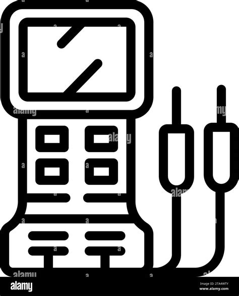 Multi Instrument Monitor Icon Outline Vector Gas Detector Smoke Fire Danger Stock Vector Image