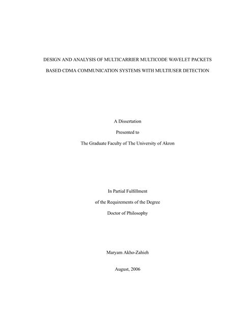 Pdf Design And Analysis Of Multicarrier Multicode Wavelet Packets Based Cdma Communication