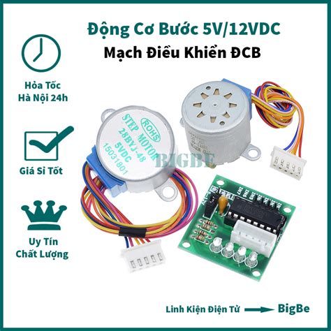 Động Cơ Bước 5v12v Dc 28byj 48 Cho Arduino Mạch điều Khiển động Cơ
