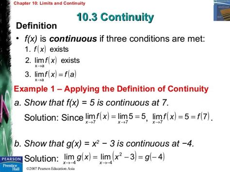 Chapter 10 Limit And Continuity