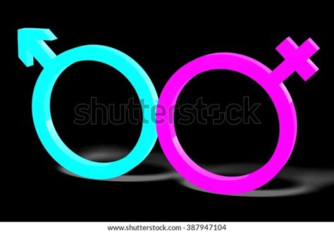 3d Gender Sex Concept Male Female Stock Illustration 387947104