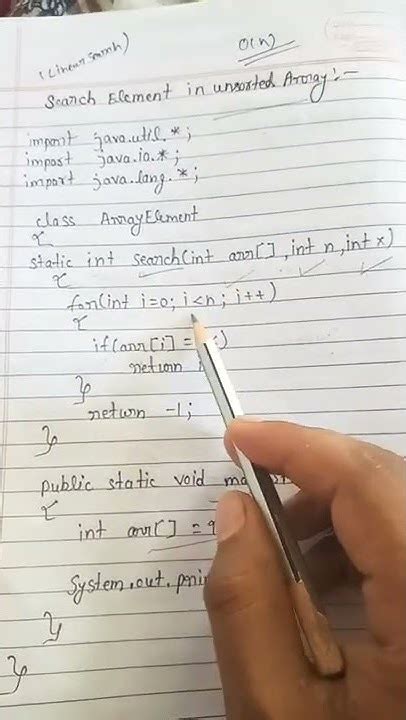 Search Element In Unsorted Array Array Datastructures Java