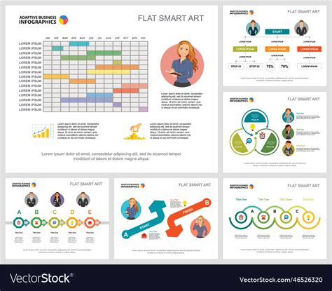 Colorful Workflow Or Research Concept Infographic Vector Image