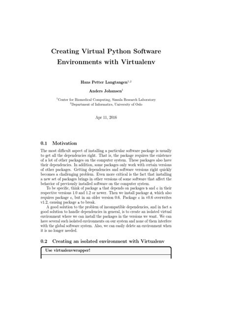 Creating Isolated Python Environments With Virtualenv To Avoid Dependency Conflicts And Enable