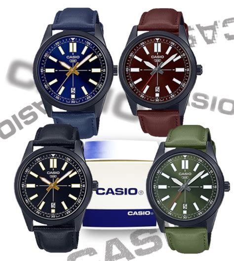 มีวันที่ Casio Standard นาฬิกาคาสิโอ้ พร้อมกล่อง นาฬิกาข้อมือผู้ชายผู้หญิง คาสิโอ้สายหนัง กัน