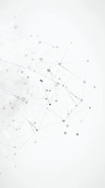 Abstract White Background With Interconnected Dots Premium Ai Generated Image