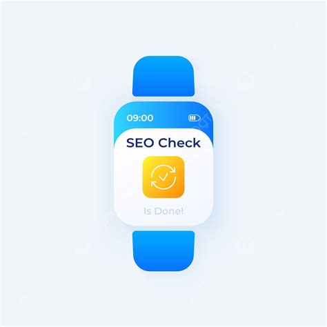 Seo Report Smartwatch Interface Vector Template Audit Daymode Smartwatch Vector Template