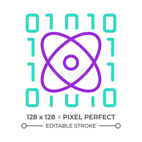 Scientific Data Mining Two Color Line Icon Stock Vector Illustration Of Editable Binary