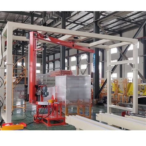 Rotating Arm Wrapping Machine Gantry Cantilever Type Pallet Wrapping Machine With Input And