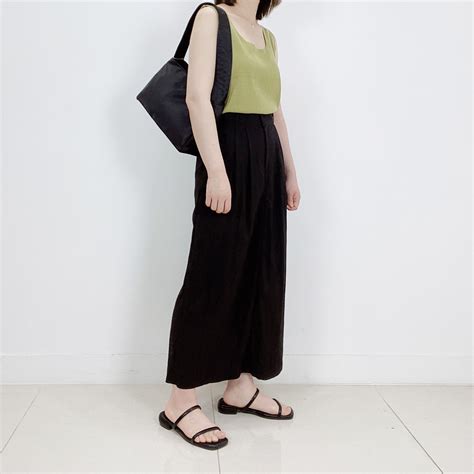 테피드 블랙 바스락스커트 핀턱롱스커트 H라인 롱 스커트