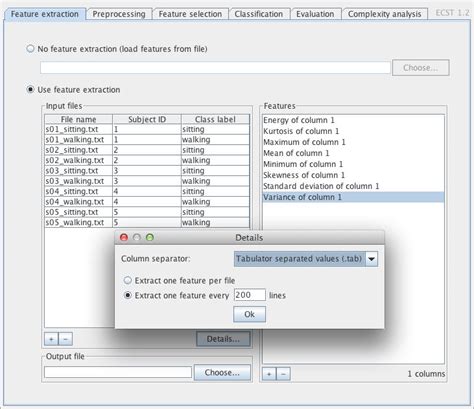 Figure A 1 Screenshots Of The Feature Extraction Left And Feature Download Scientific