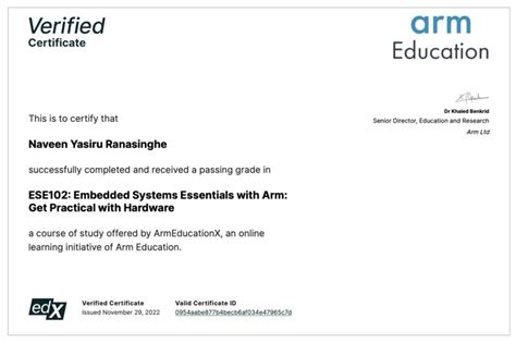 naveen ranasinghe on linkedin embeddedsystems arm edx