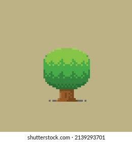 Cute Tree Pixel Style Stock Vector Royalty Free Shutterstock