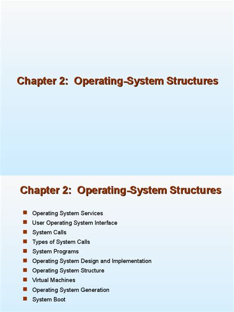 Chapter 2 Operating System Structures Pdf Operating System
