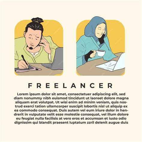 Premium Vector Type Of Freelancer Illustration